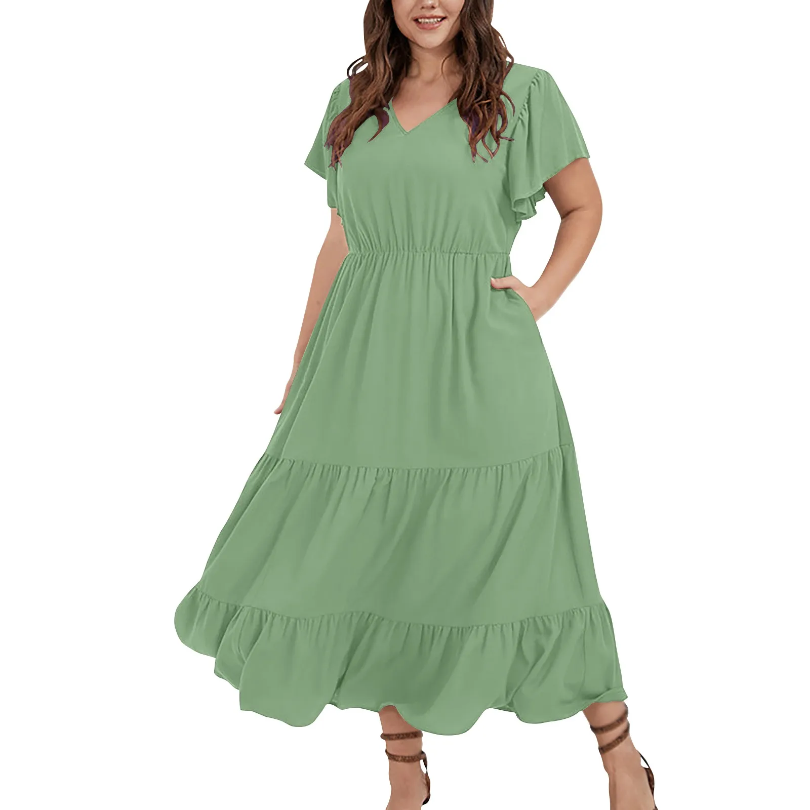 Plus Size Tiered Ruffle Dresses | Free Shipping!